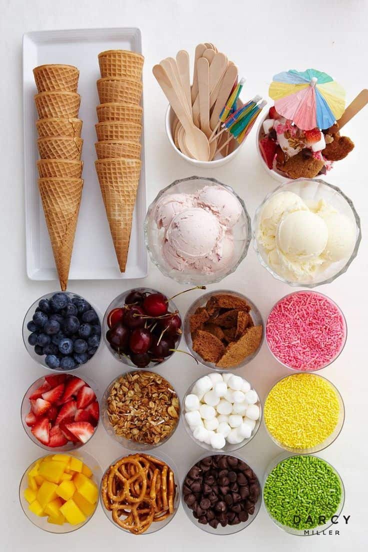 22 Brilliant Ice Cream Bar Ideas - Lady Celebrations