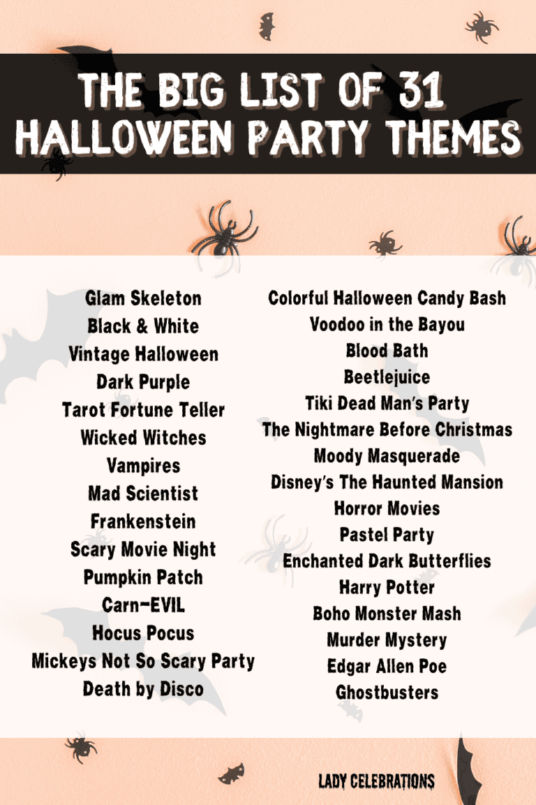 The Big List of 31 Halloween Party Themes - Lady Celebrations