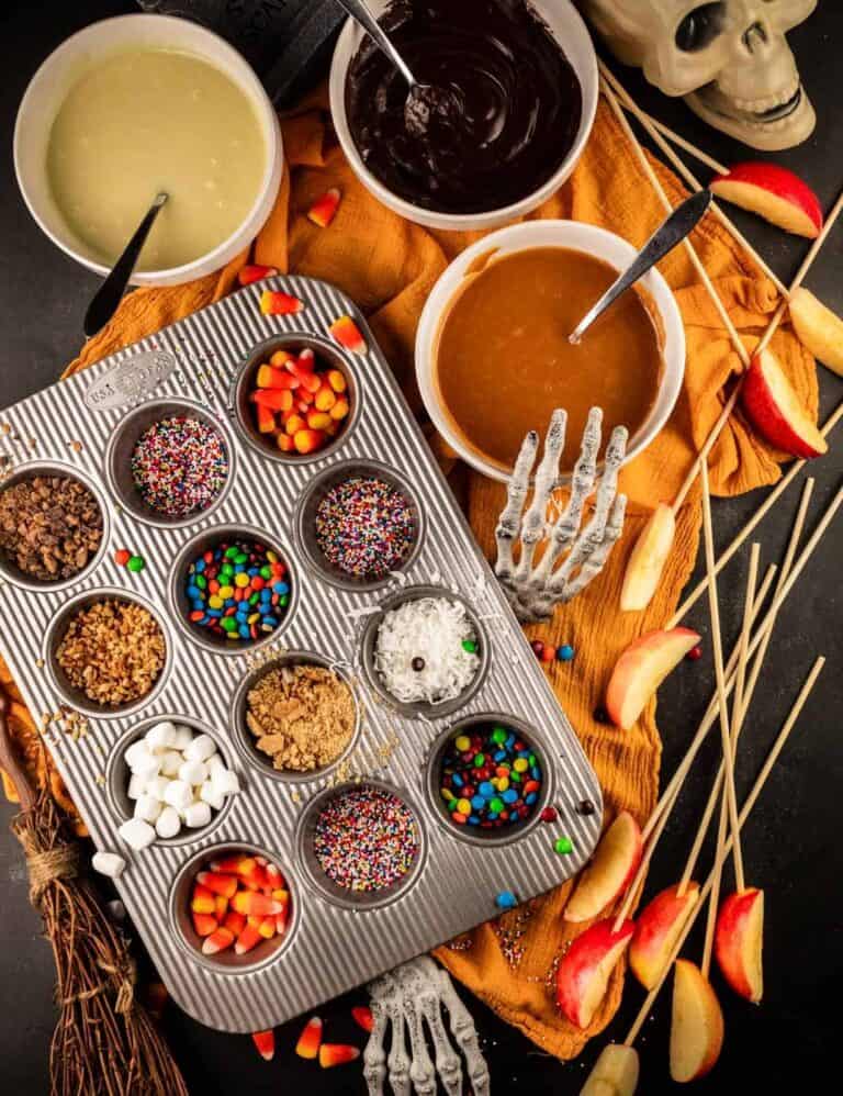 14 Fall Caramel Apple Bar Ideas - Lady Celebrations