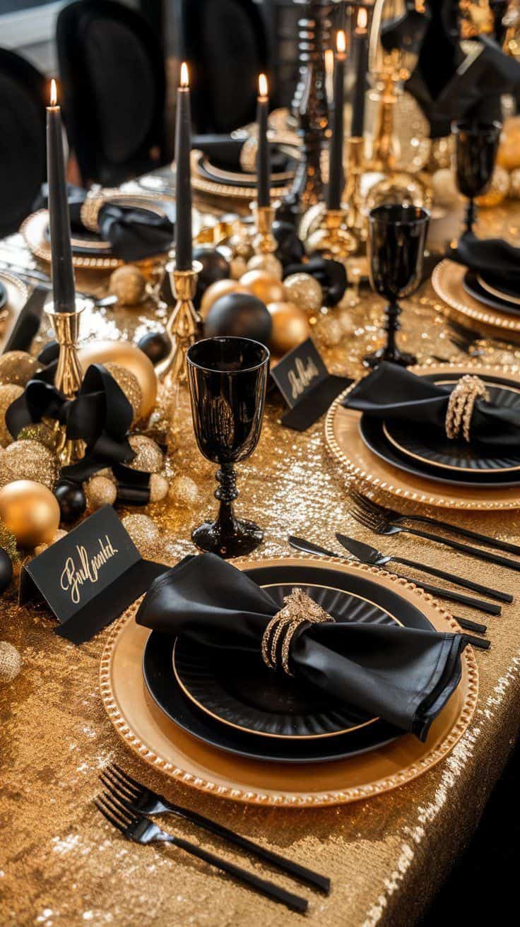 20 New Years Eve Table Settings - Lady Celebrations