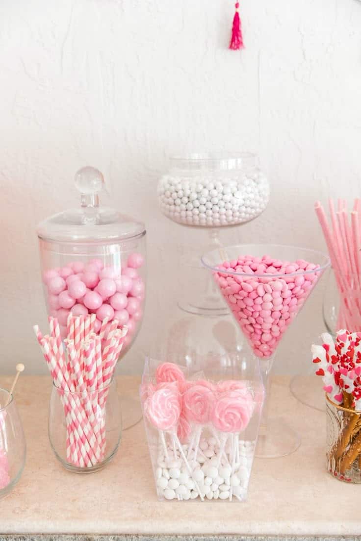 16 Sweet Pink Candy Bar Ideas - Lady Celebrations