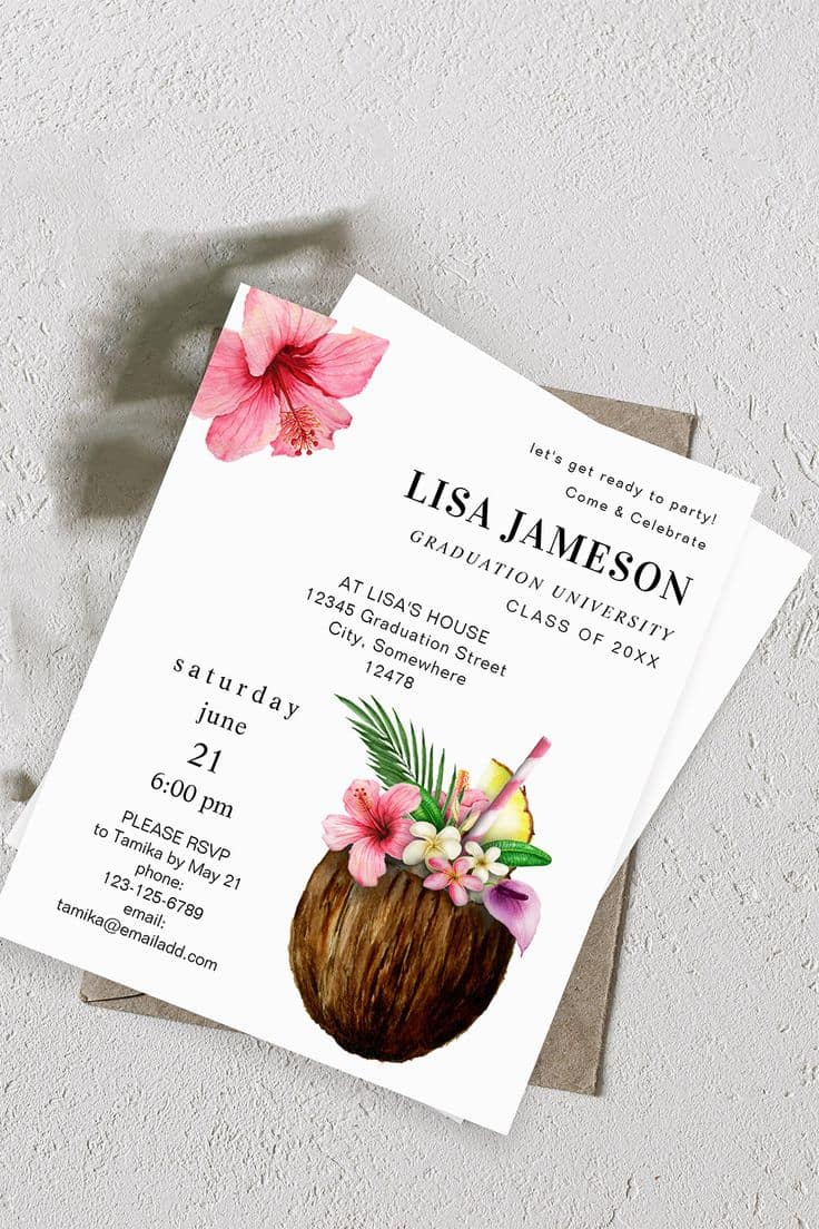20 Hawaiian Graduation Party Ideas - Lady Celebrations